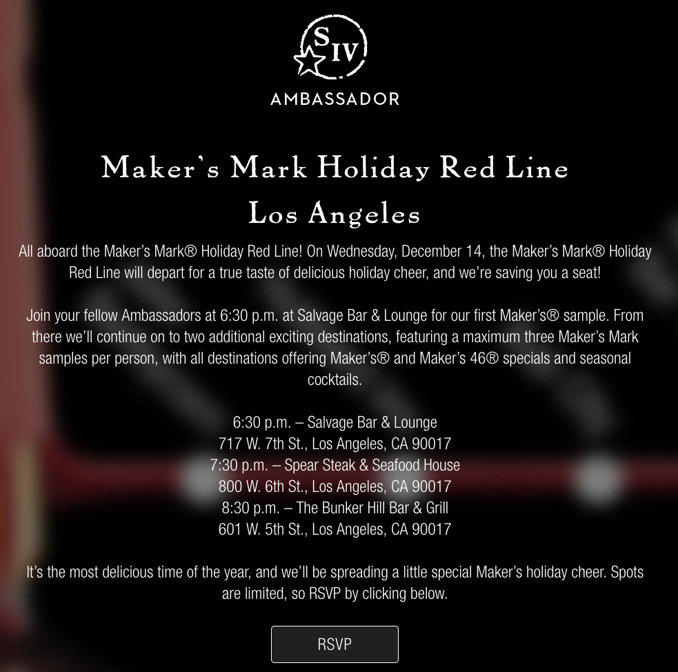 Maker’s Mark Holiday Red Line Event | Bourbon Bill